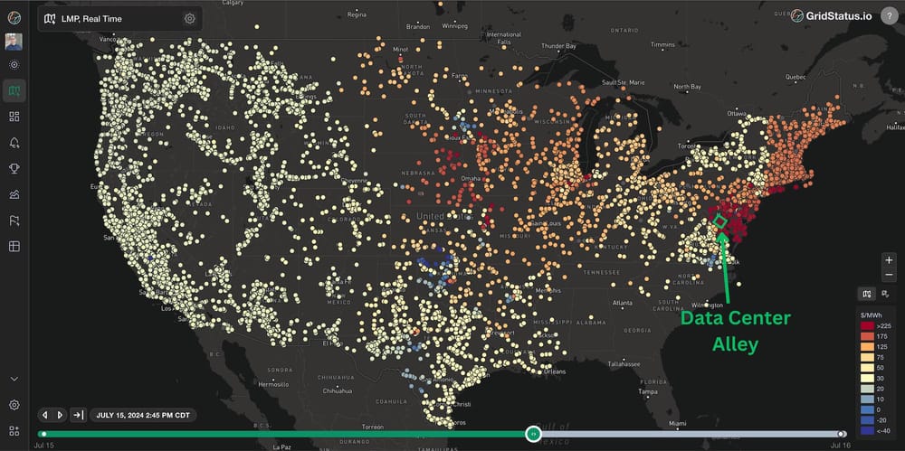 Analyzing LMPs with a Nodal Price Map