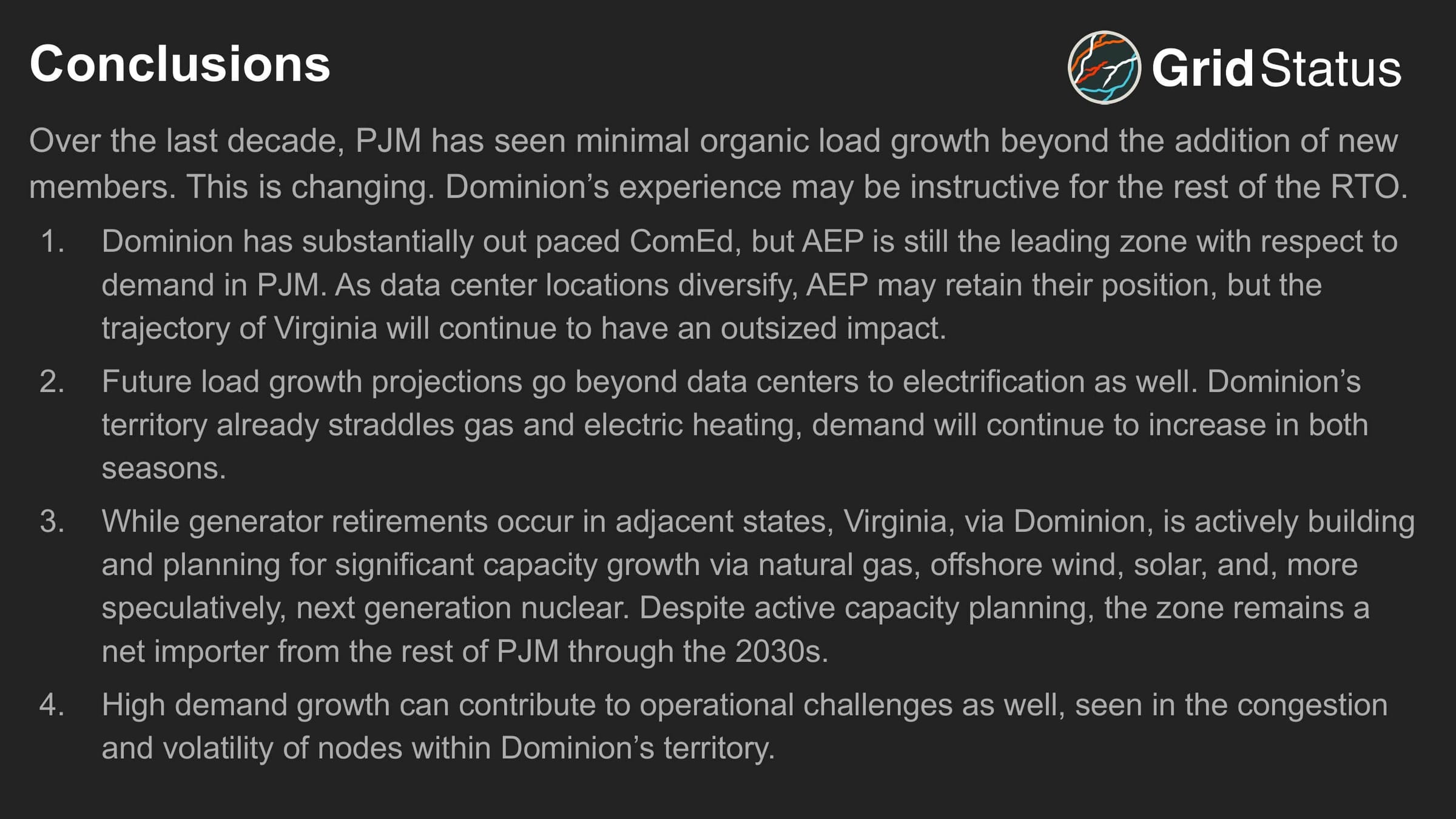 In Dominion, the needs of Data Centers Drive Demand