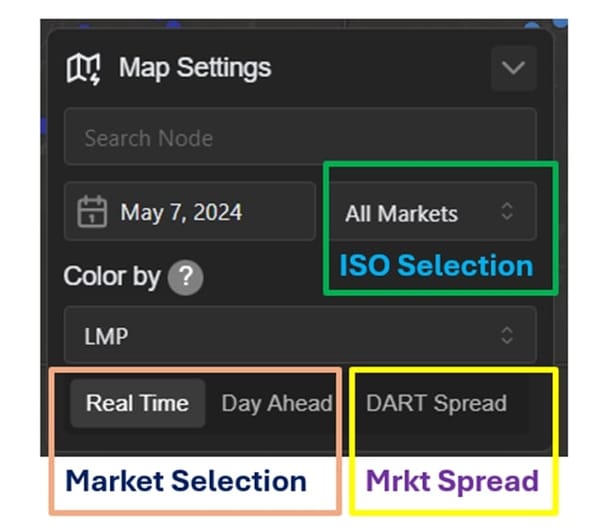 Analyzing LMPs with a Nodal Price Map